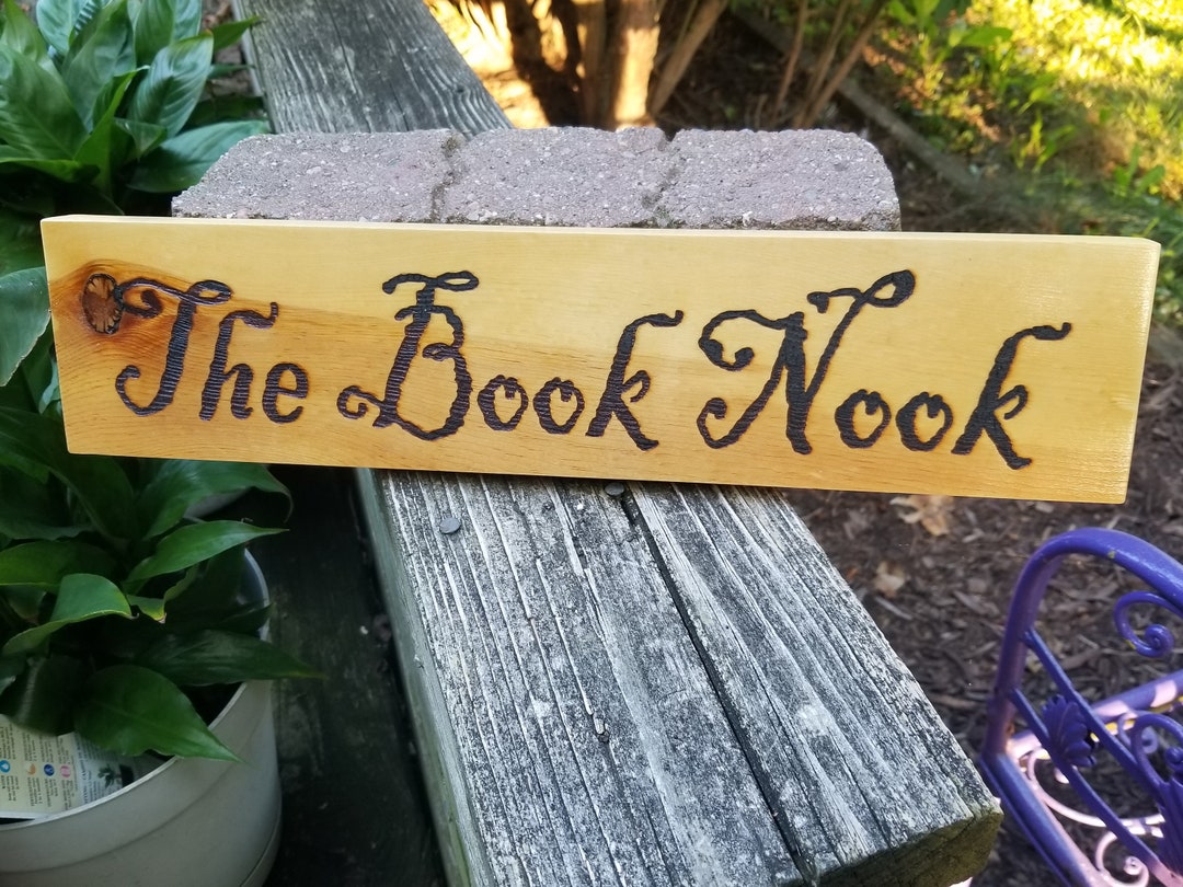 The Book Nook Sign, Libraries, Library, Special Reading Area ...