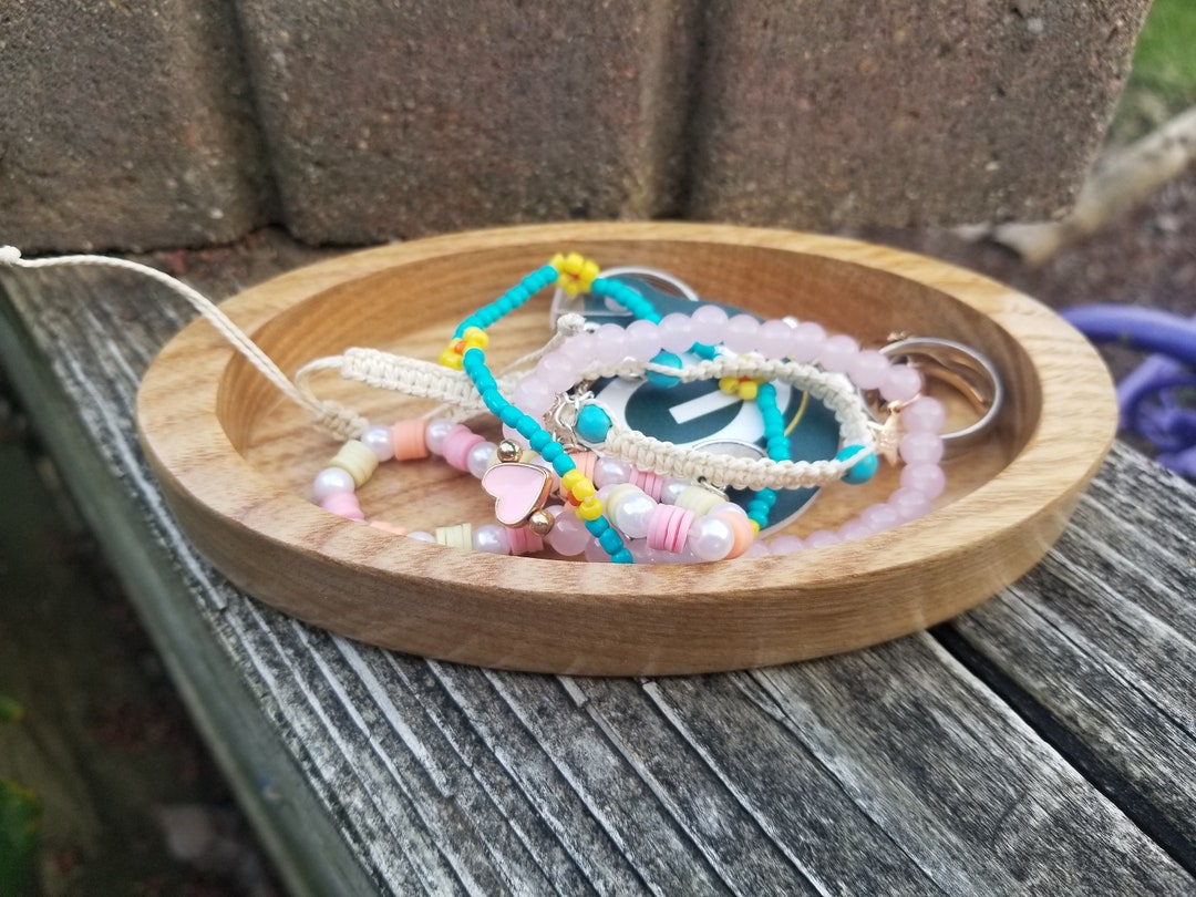 Catch All, Coin Catch, Keys, Quarters, Change,red Oak, Oval - Etsy