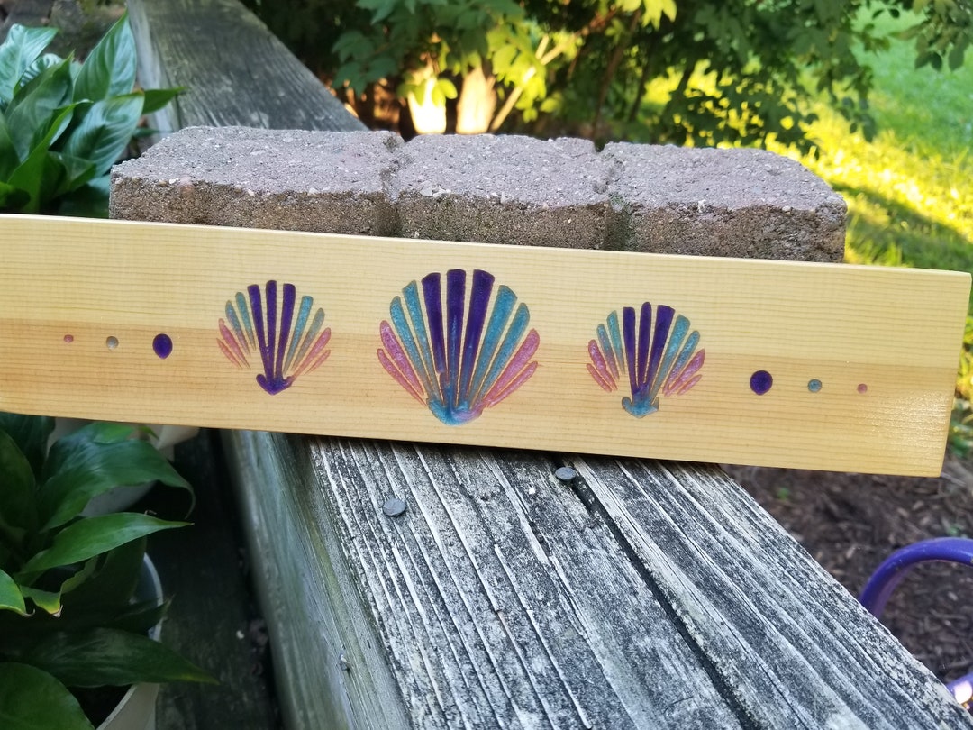 Shell Sign, With Epoxy Poured in Shells, Beach Sign - Etsy