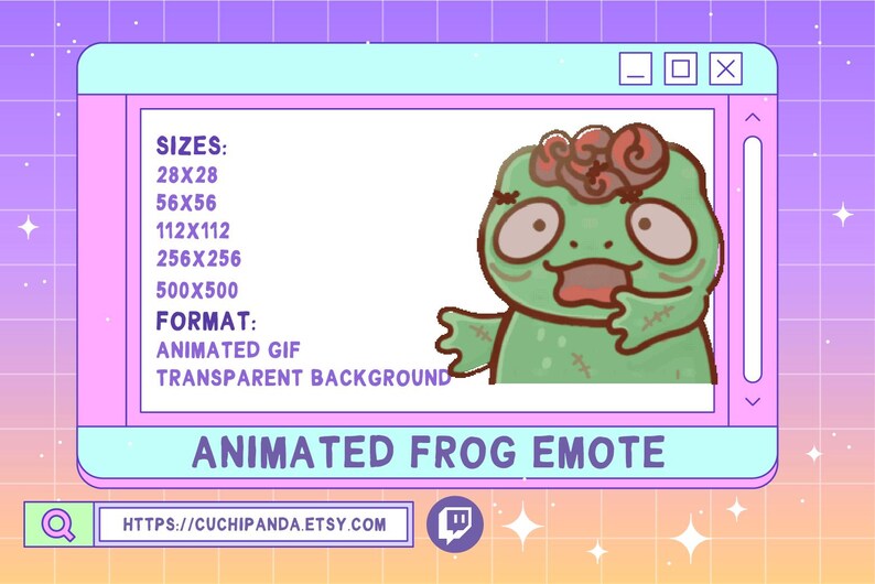 Animated Halloween Frog Emote, Zombi Monster Emoji, Scary Alert Kawaii ...