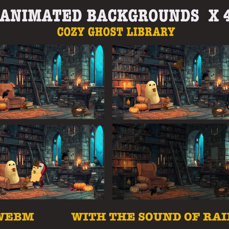 Library Stream Scenes - Etsy