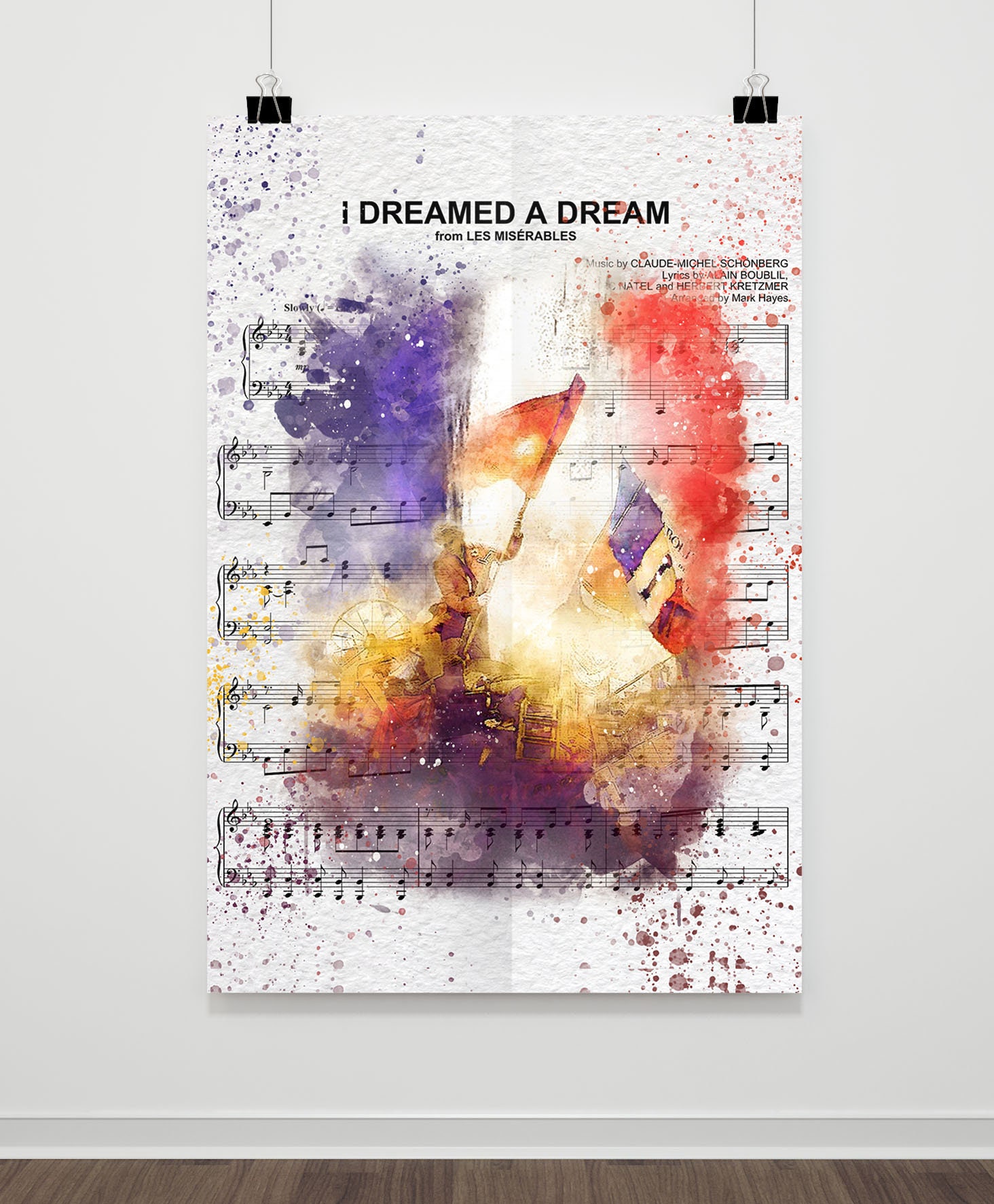 Les Miserables Musical Poster Wall Art Gift Editable Digital Poster ...