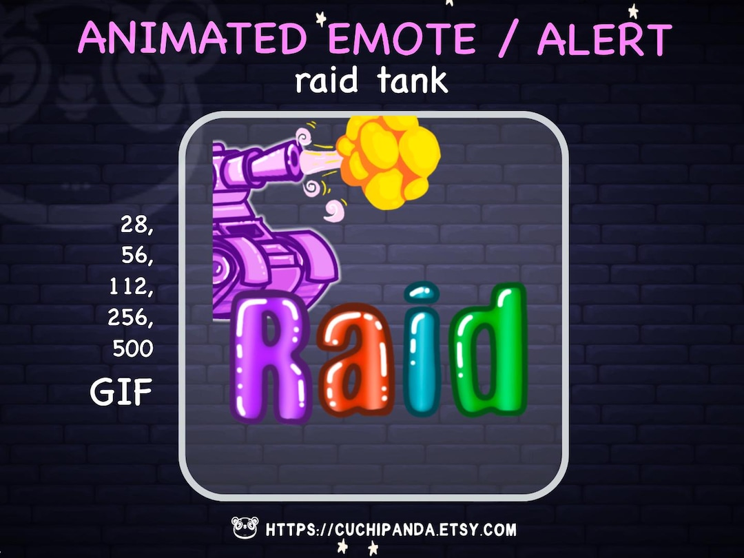 Raid Tank , Animated Emote, Alert, Twitch, Stream - Etsy UK
