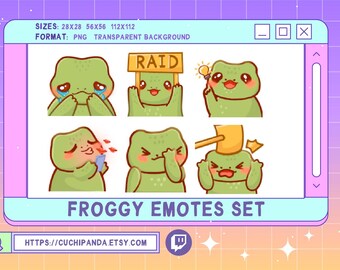 Stuffed Froggy Emotes for Discord, Twitch and Youtube - Etsy
