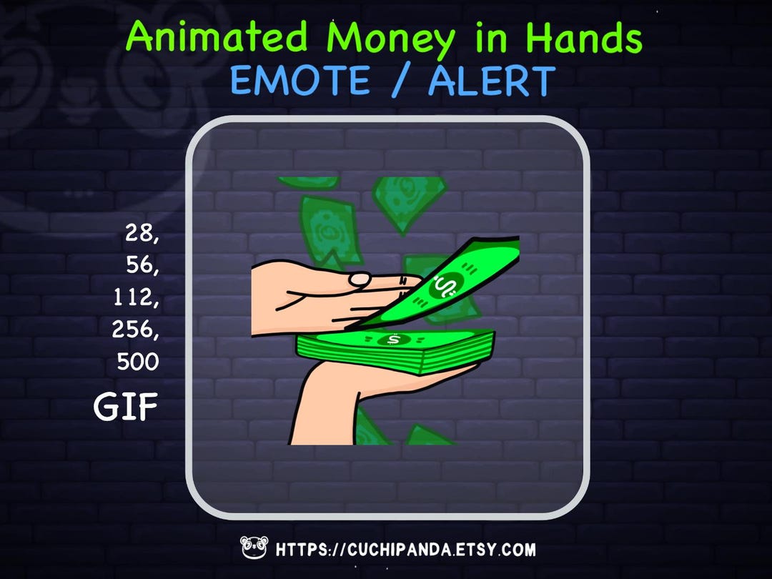 Animated Money Emote, Money Hand Donation Alert, Twitch, Stream - Etsy