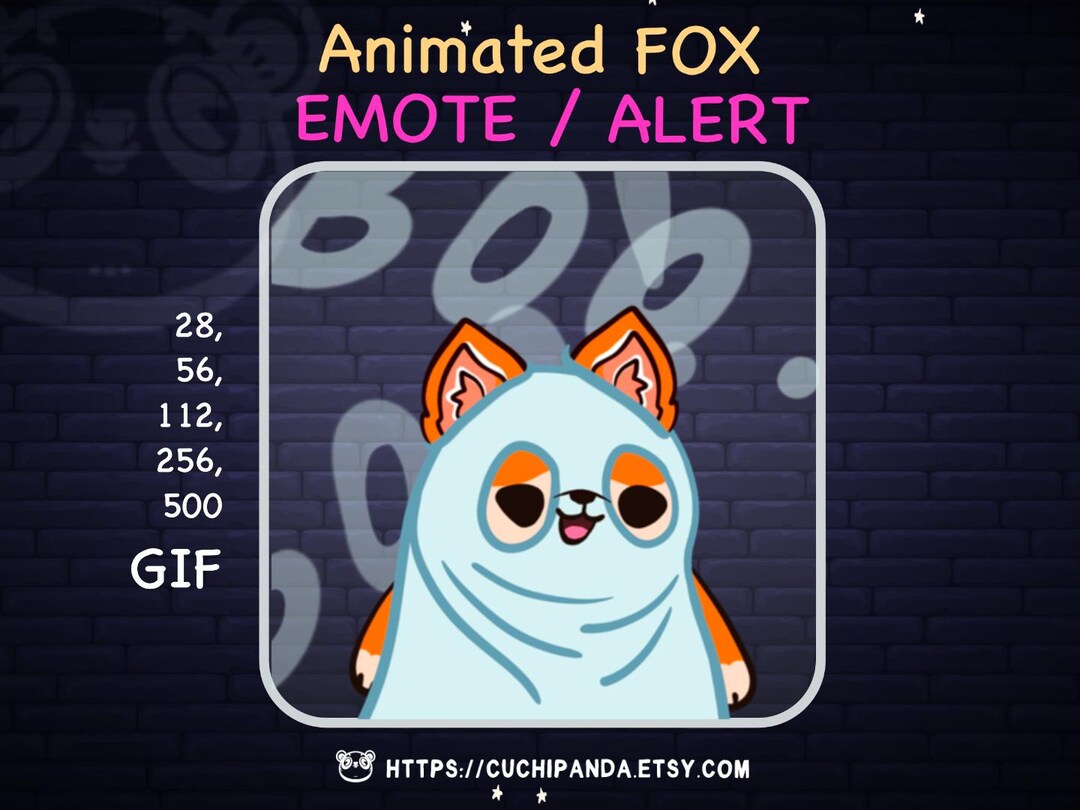 Animated Fox Emote Alert, Ghost Dance, Halloween Emote, Booo Emote - Etsy