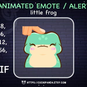 Animated Frog Emote, Froggy Alert, Finger Pressed on the Head, Chibi ...