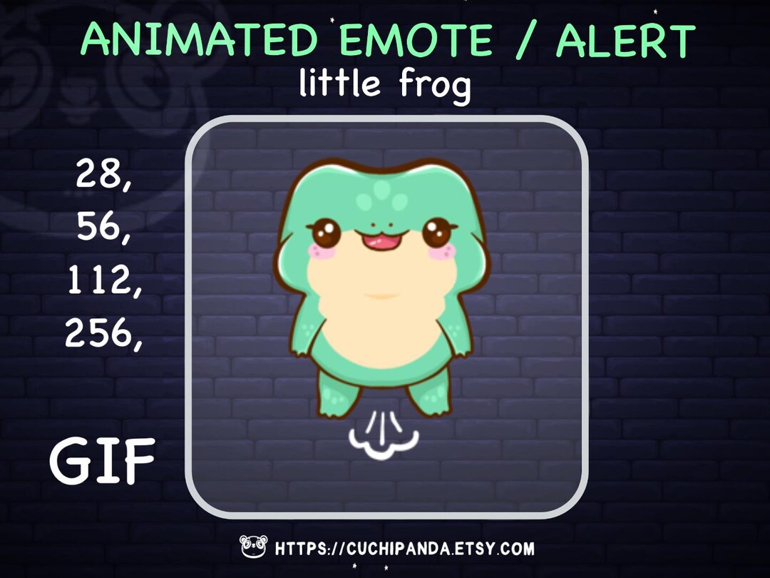 Animated Frog Twitch Emote, Alert, Jump and Fly Froggy Kawaii for ...