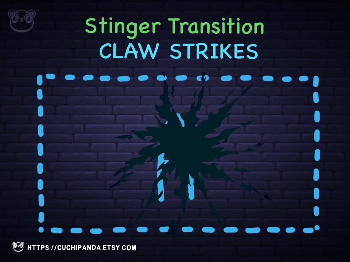 Animated Claw Strikes Stream Transition: Dark Blue Scars Overlay - Etsy