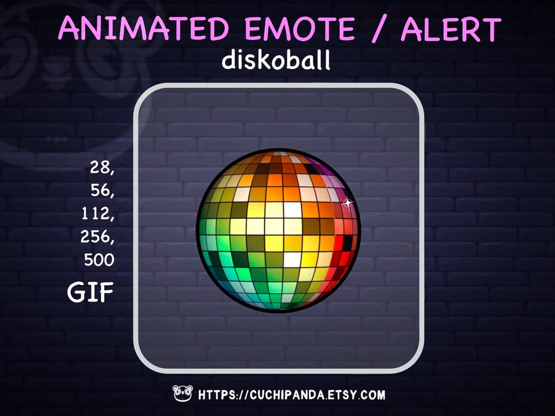 Animated Emote, Rainbow Disco Ball Alert, Twitch, Party Stream Decor - Etsy