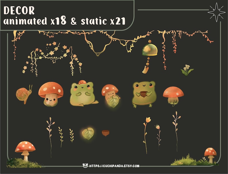 Animated Frog Stream Package: Kawaii Twitch Overlay Bundle - Etsy