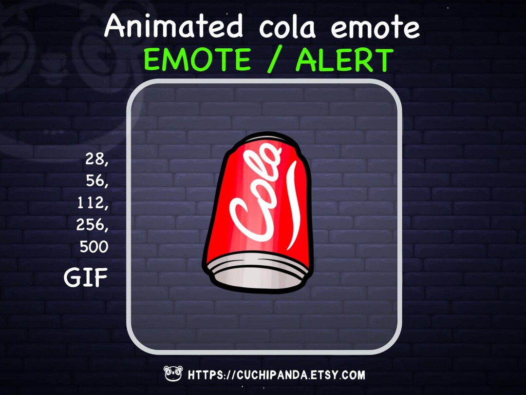 Animated Emote, Cola Alert, Twitch Decor, Drink Emote - Etsy