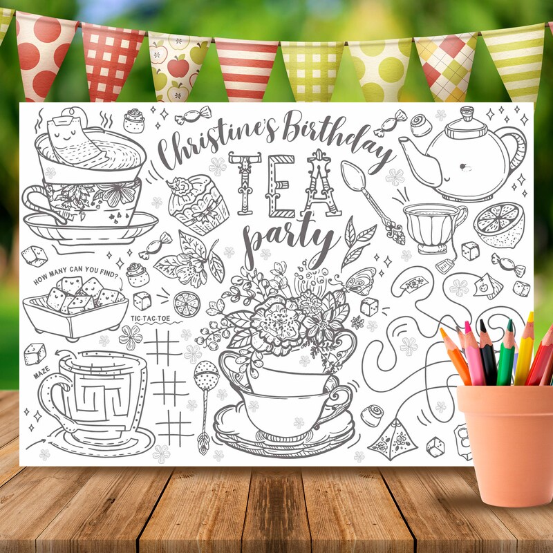 Party Coloring - Etsy