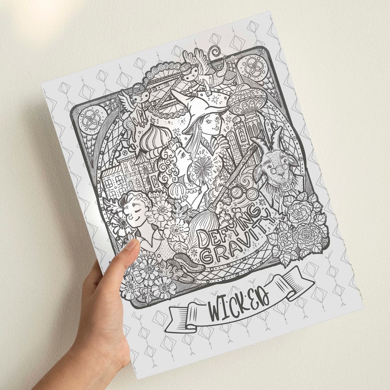 Elphaba Coloring Page - Etsy