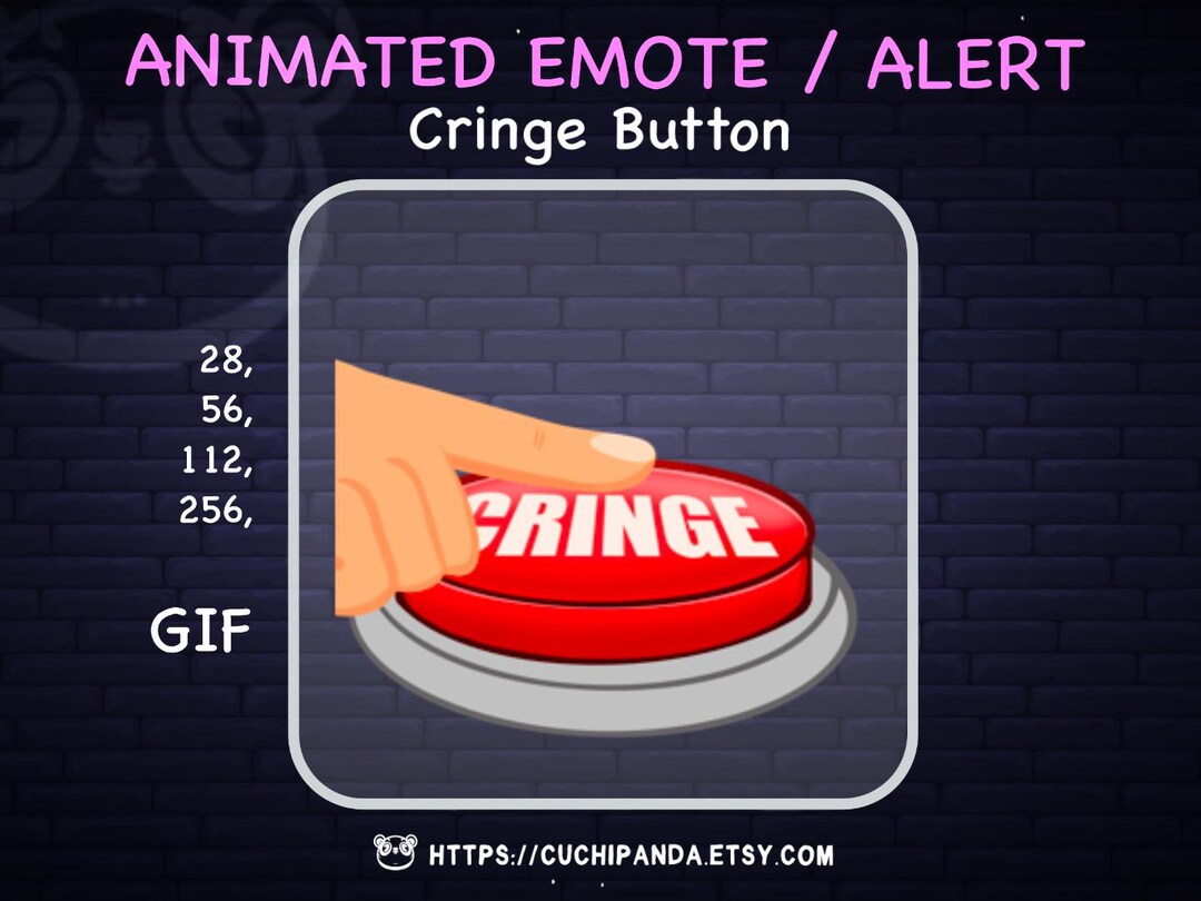 Animated Cringe Emote, Button Alert, Twitch, Stream - Etsy