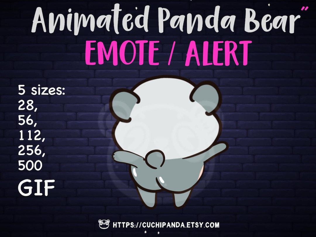 Panda Bear Dance Animated Emote, Twerk Emote, Dance Alert, Twitch ...