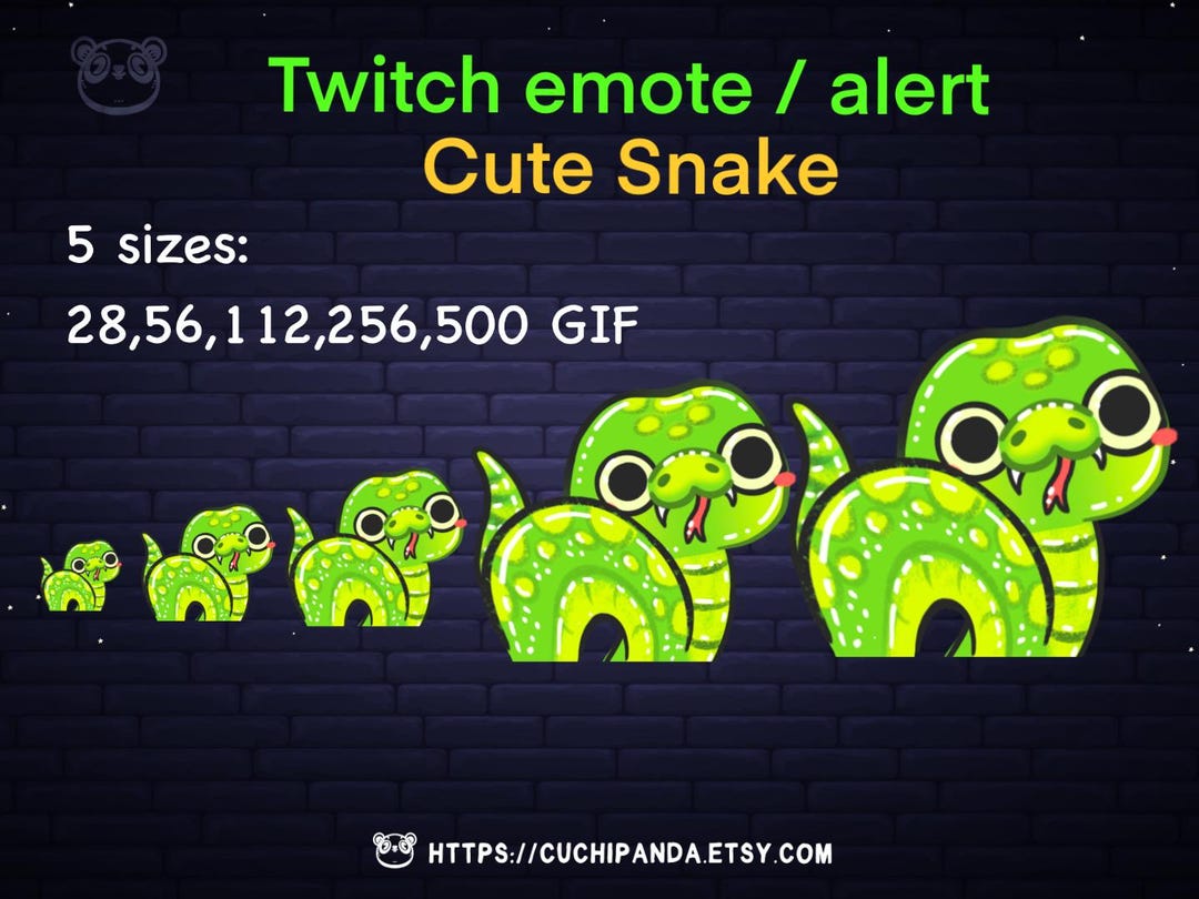 Twitch Animated Alert Twerk, Snake Stream Emote Kawaii ,green Snake ...