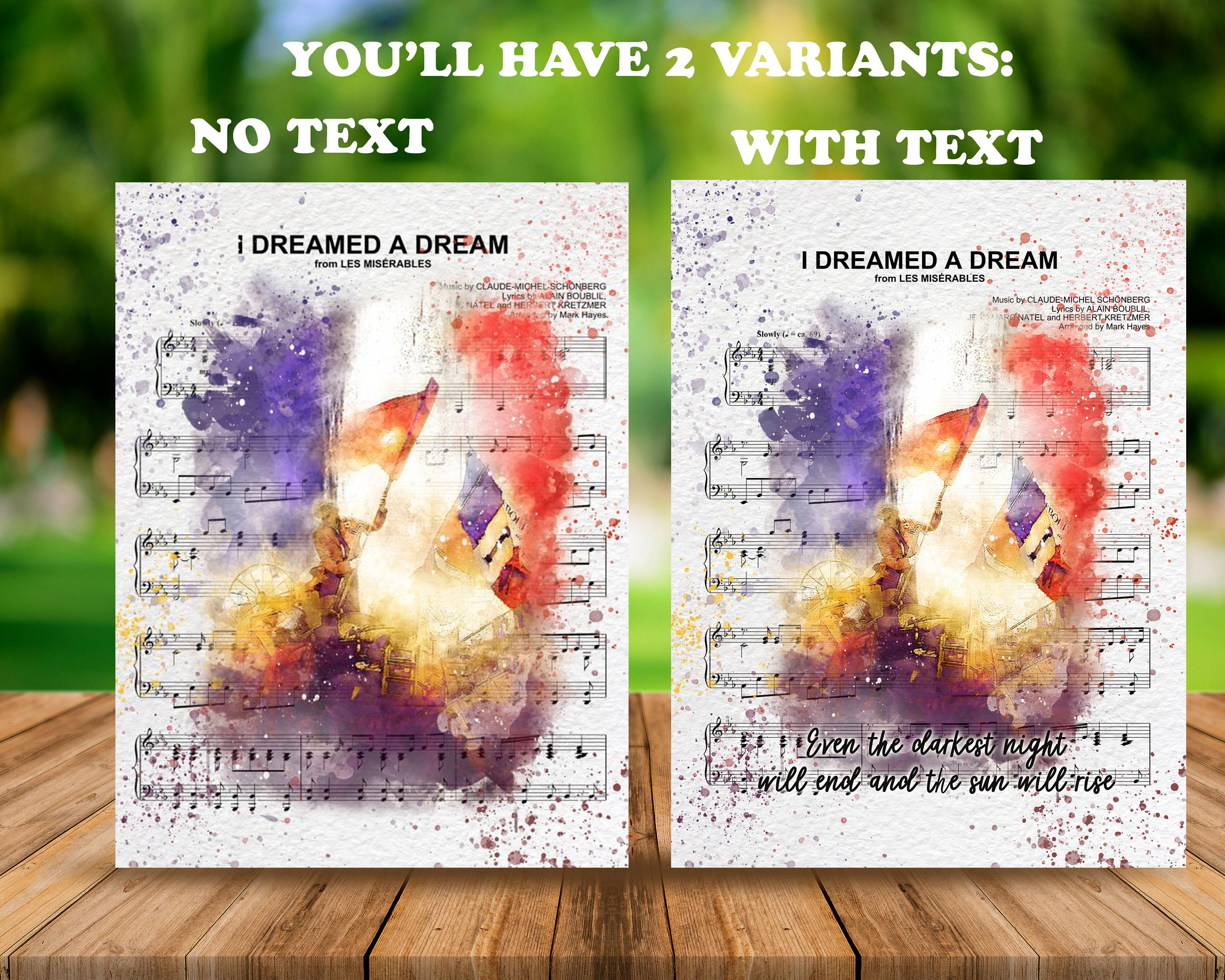 Les Miserables Musical Poster Wall Art Gift Editable Digital Poster ...