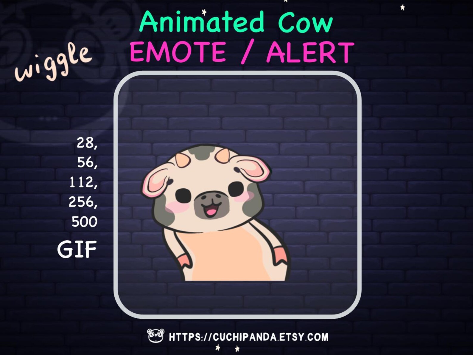 Animated Cow Wiggle Emote: Twitch Alert (digital Download) - Etsy