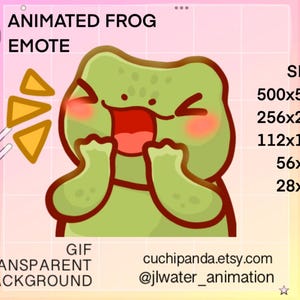 Animated Frog Shout Emote, Emoji, Alert Kawaii for Twitch, Discord ...