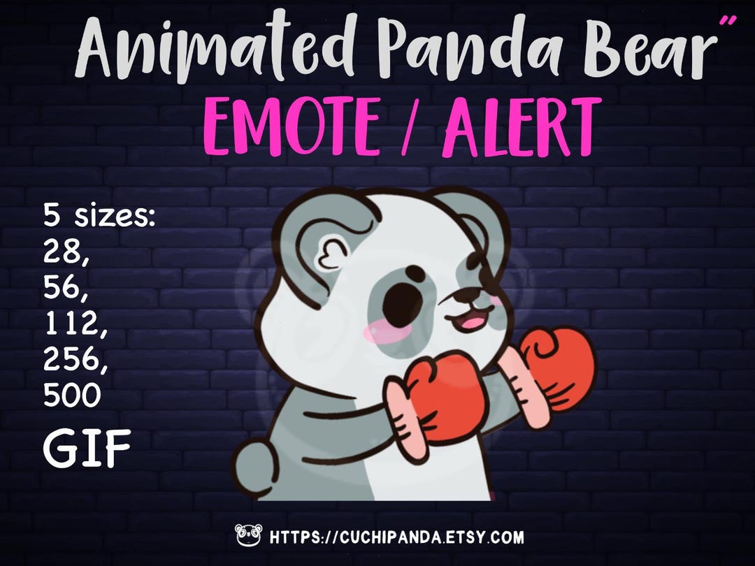 Animated Punch Panda Emote, Punching, Kawaii for Twitch, Discord ...
