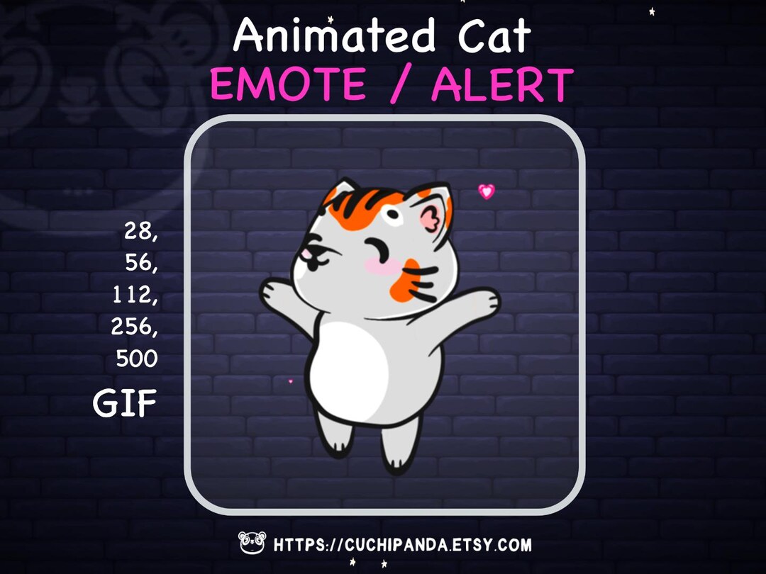Cat Dance Animated Emote, Calico Cat Alert - Etsy