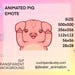 Animated Pig Emote, Middle Finger Emote, Kawaii for Twitch, Discord ...