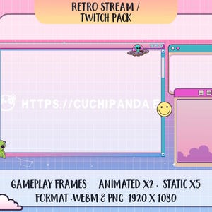 Twitch Retro Computer Overlay, Animated and Static Stream Gameplay ...
