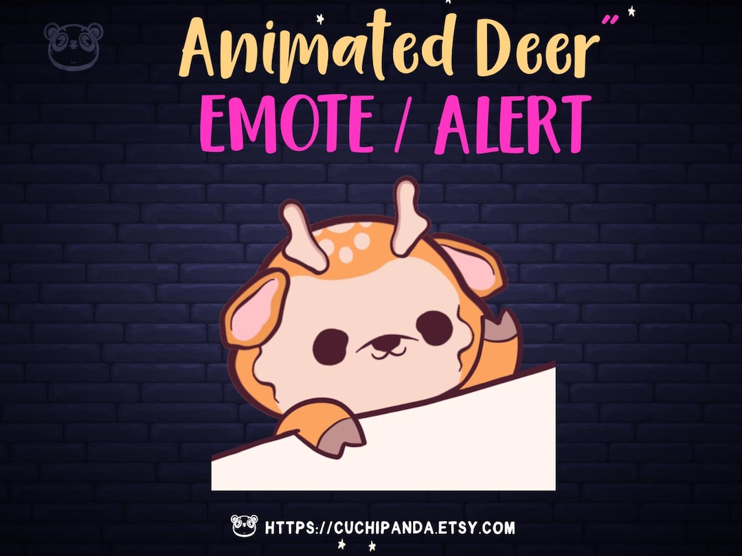 Animated Deer Emote, Bongo Deer, Alert - Etsy