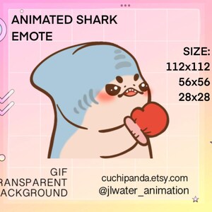 Animated Shark Emote, Punching, Kawaii for Twitch, Discord, Youtube ...