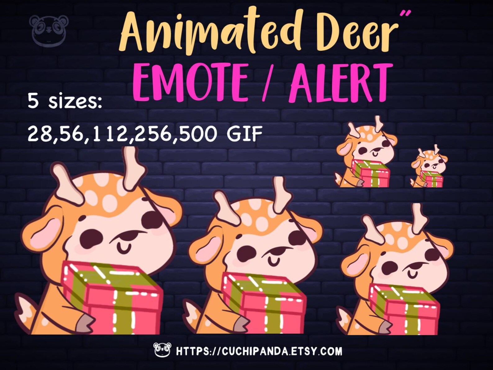Animated Deer Emote: Gift Box Twitch Alert (digital Download) - Etsy