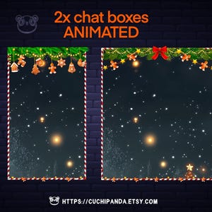Christmas Chatbox Animated, Twitch Overlay, Xmas Stream Design ...