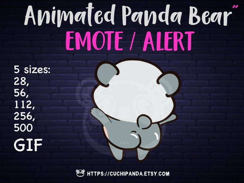 Panda Bear Dance Animated Emote, Twerk Emote, Dance Alert, Twitch ...