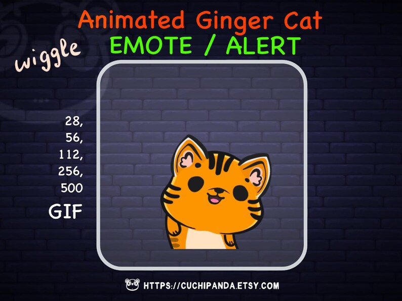 Animated Ginger Cat Wiggle Emote (digital Download) - Etsy Canada