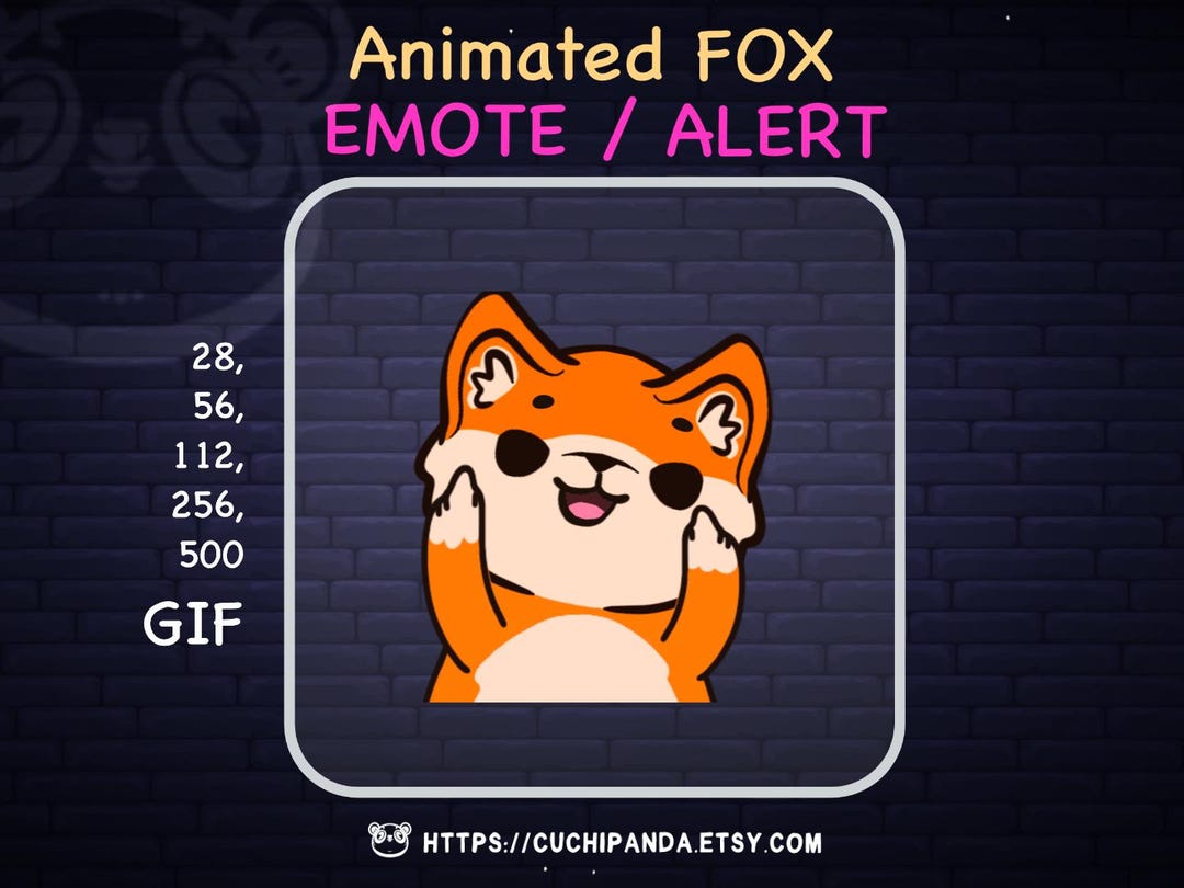 Animated Fox Emote, Middle Finger Emote, Kawaii for Twitch, Discord ...