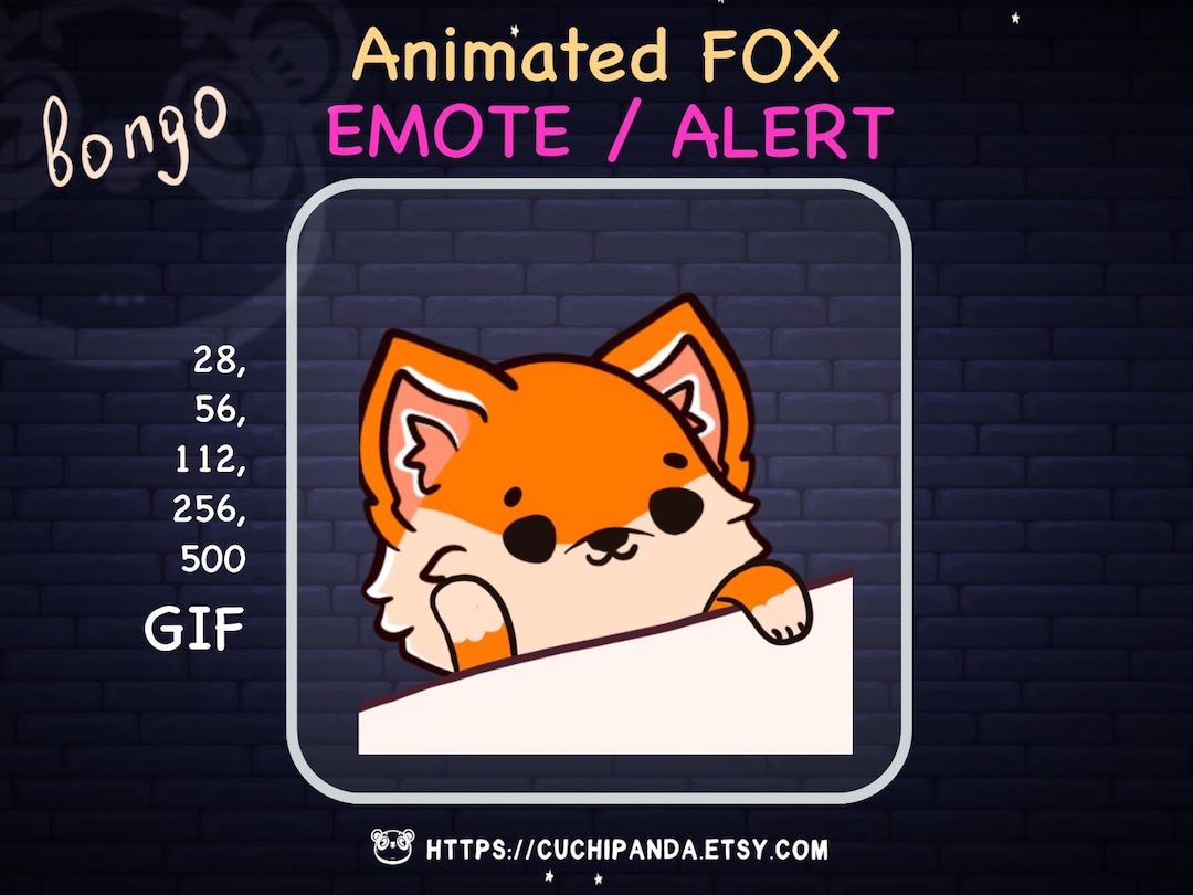 Animated Fox Bongo Emote: Twitch/discord Alert (digital Download) - Etsy