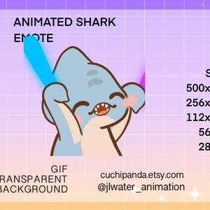 Animated Shark Emote, Alert, Light Stick, Twitch, Discord, Youtube ...