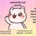 Animated Cat Emote, Waving Hand, Hi, Hello Kawaii for Twitch, Discord ...