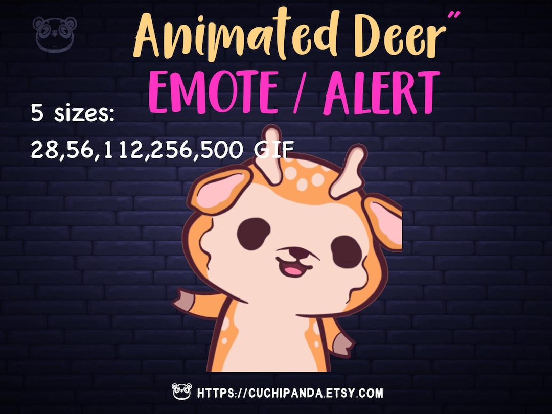 Animated Deer Emote, Wiggle Emote, Twitch Alert - Etsy