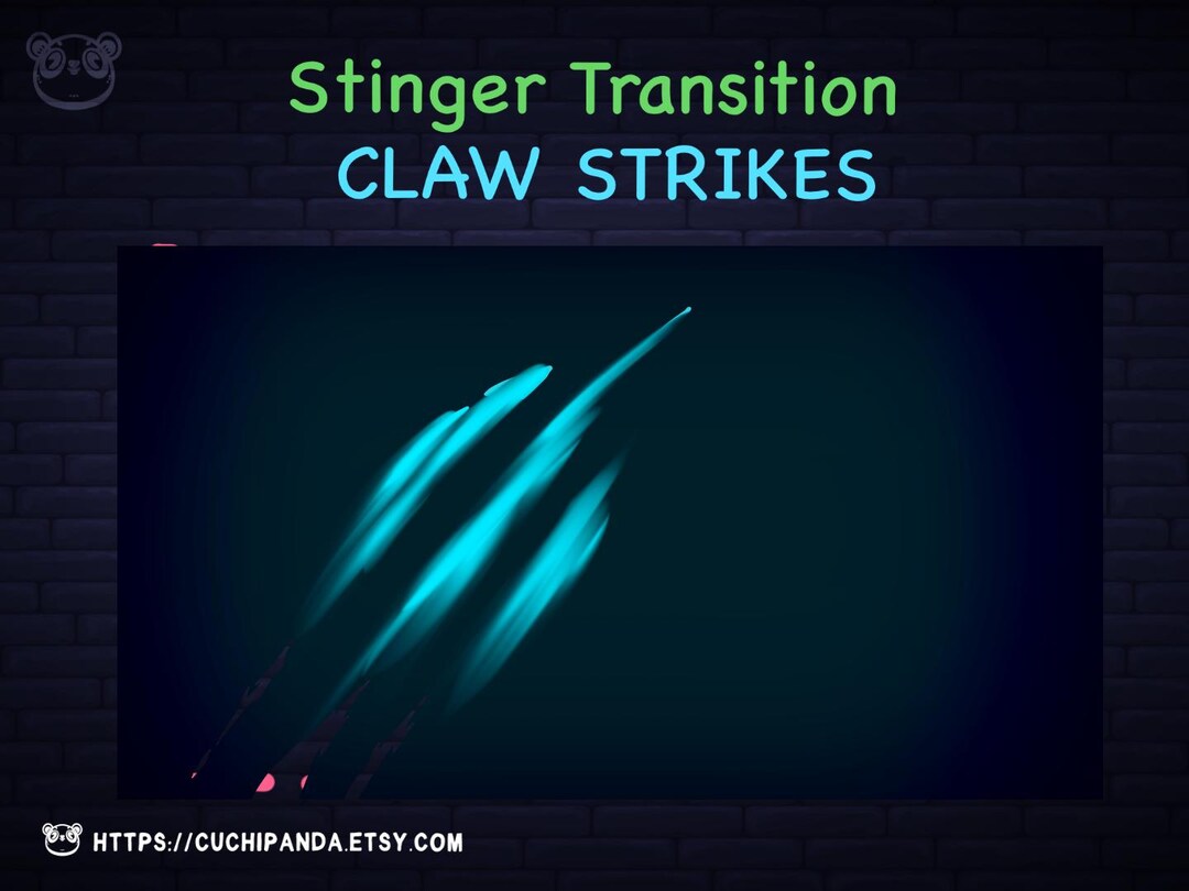 Animated Claw Strikes Stream Transition: Dark Blue Scars Overlay - Etsy