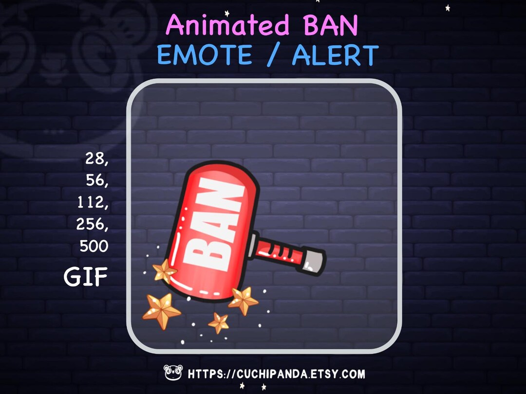Animated Ban Emote, Ban Alert, Twitch, Stream - Etsy
