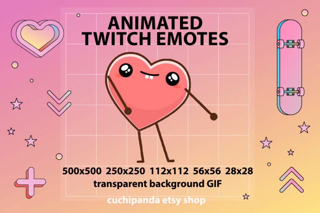 Animated Twitch , Discord Emote, Heart Cute, Dancing Heart, Love, Like ...