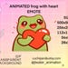 Animated Frog Emote, Heart, Love, Kiss Emoji, Kawaii for Twitch ...