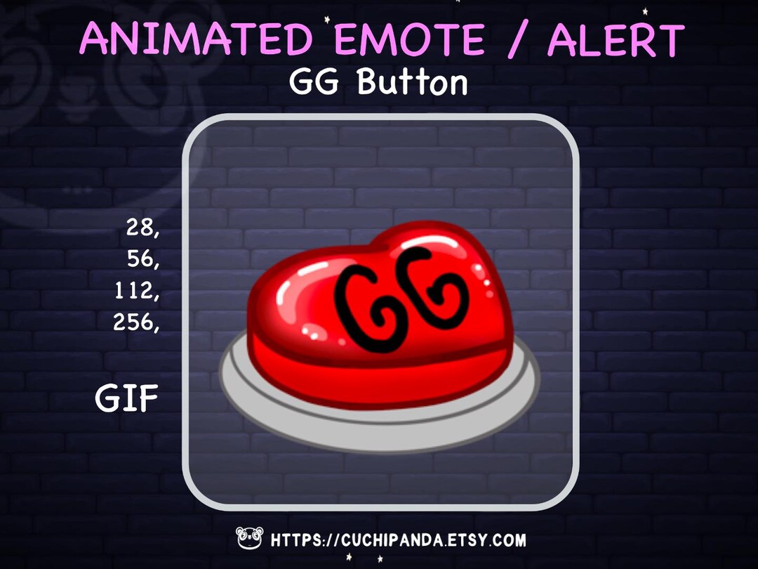 Animated GG Emote, GG Button Alert, Twitch, Stream - Etsy