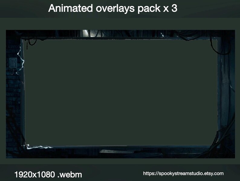 Animated Post-apocalyptic Lab Stream Overlays, Cyberpunk Vtuber Frames ...
