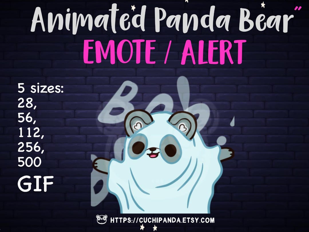 Animated Ghost Panda Emote: Halloween Twitch/discord Alert (digital ...