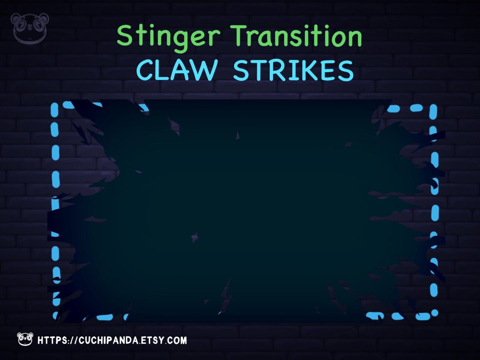 Animated Claw Strikes Stream Transition: Dark Blue Scars Overlay - Etsy