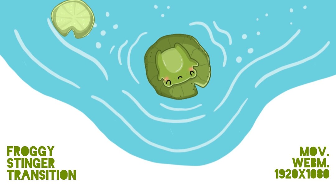 Froggy Animated Stream Transition: Kawaii Vtuber Twitch Overlay (webm ...