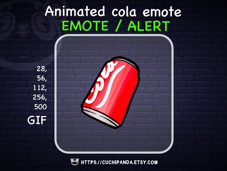 Animated Emote, Cola Alert, Twitch Decor, Drink Emote - Etsy