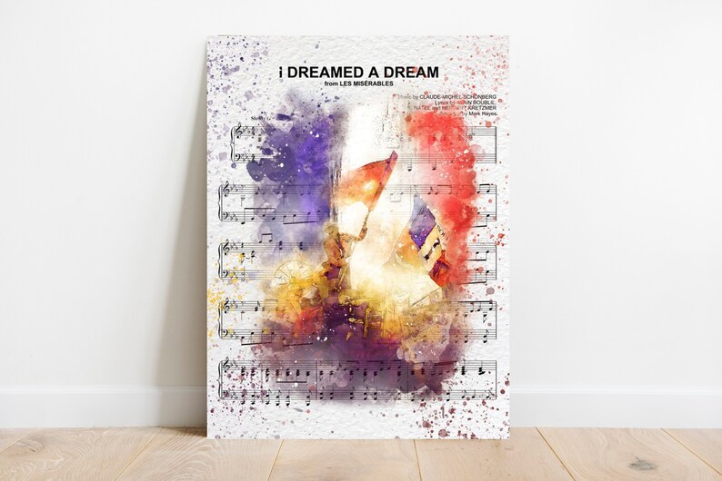 Les Miserables Musical Poster Wall Art Gift Editable Digital Poster ...